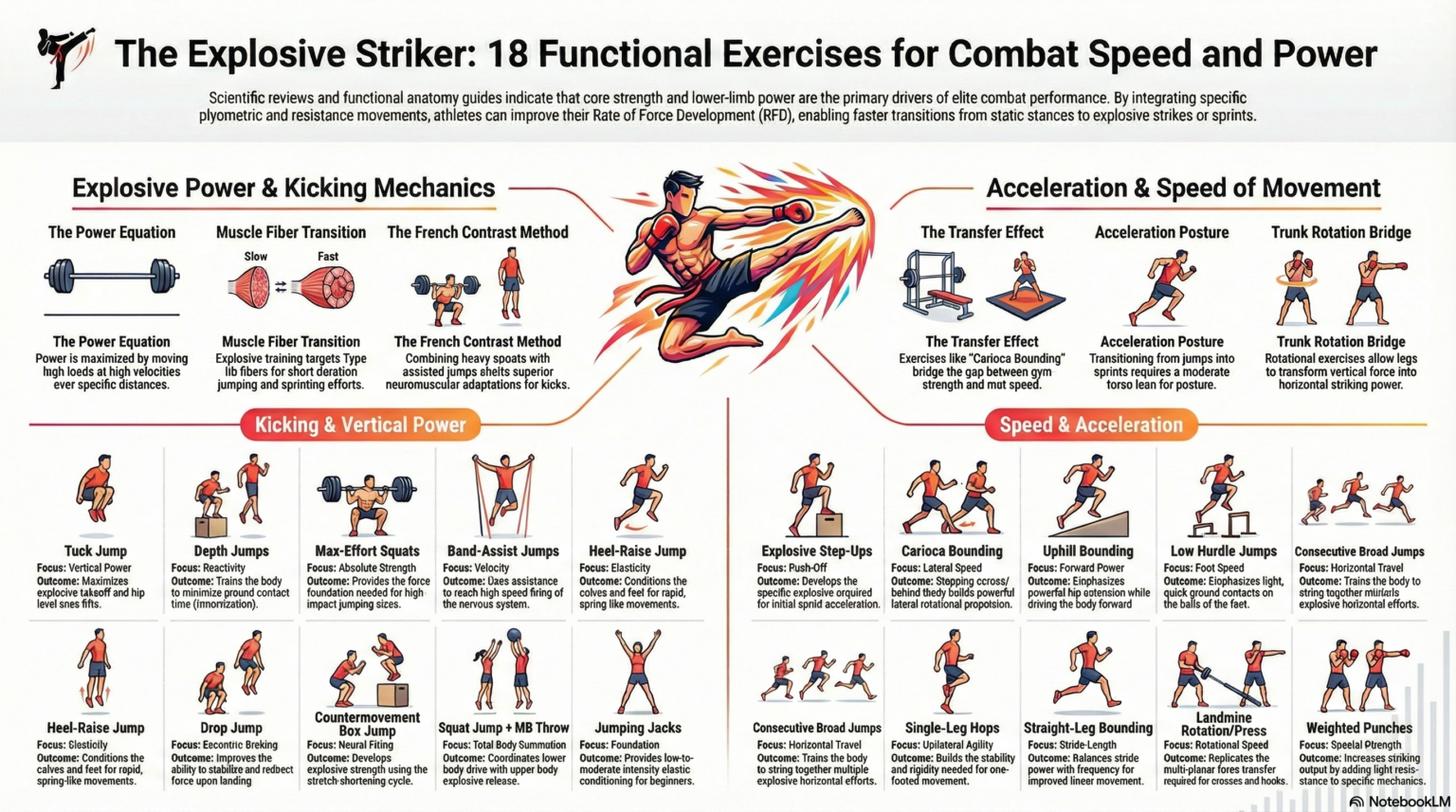 Explosive Striker: 18 Essential Exercises for Jumping Kicks and Combat ...
